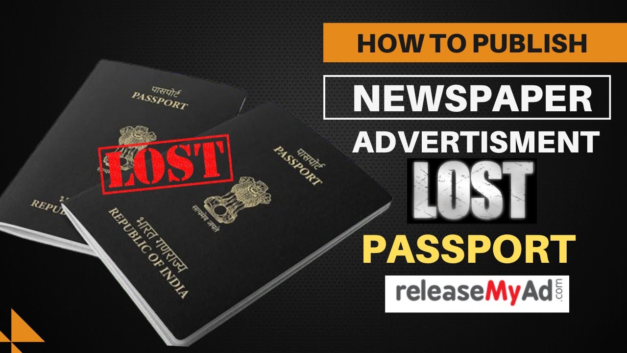 🎯 Lost Passport Newspaper Advertisement in India | How to Publish Ad ...
