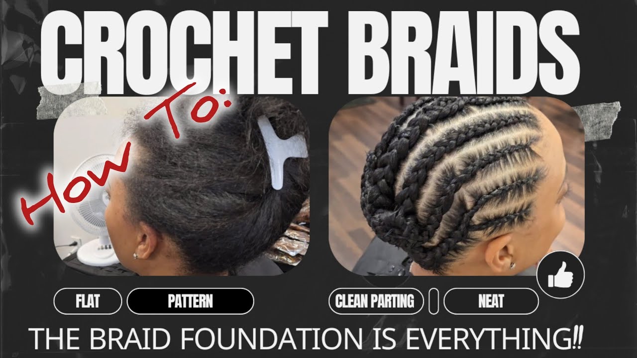 How To: Braid a Crochet Pattern on Thick Hair; The perfect crochet ...
