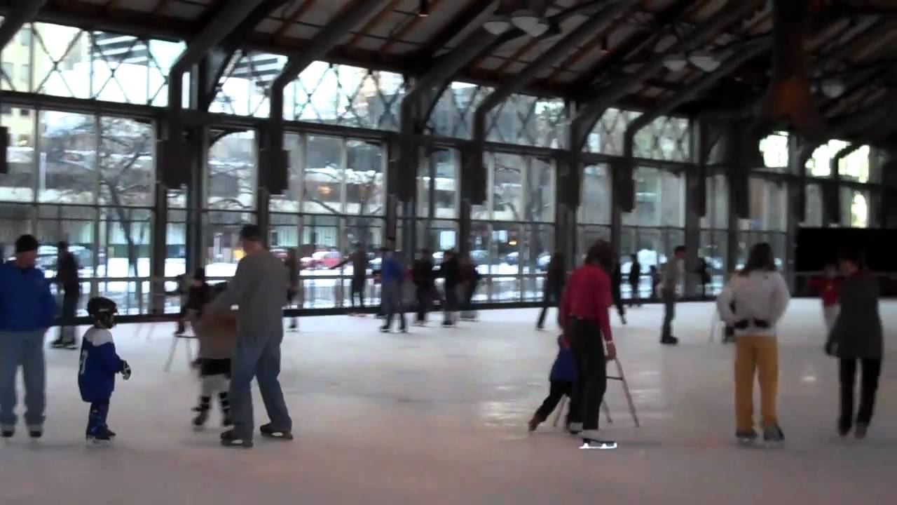 Ice skating at The Depot Minneapolis - YouTube