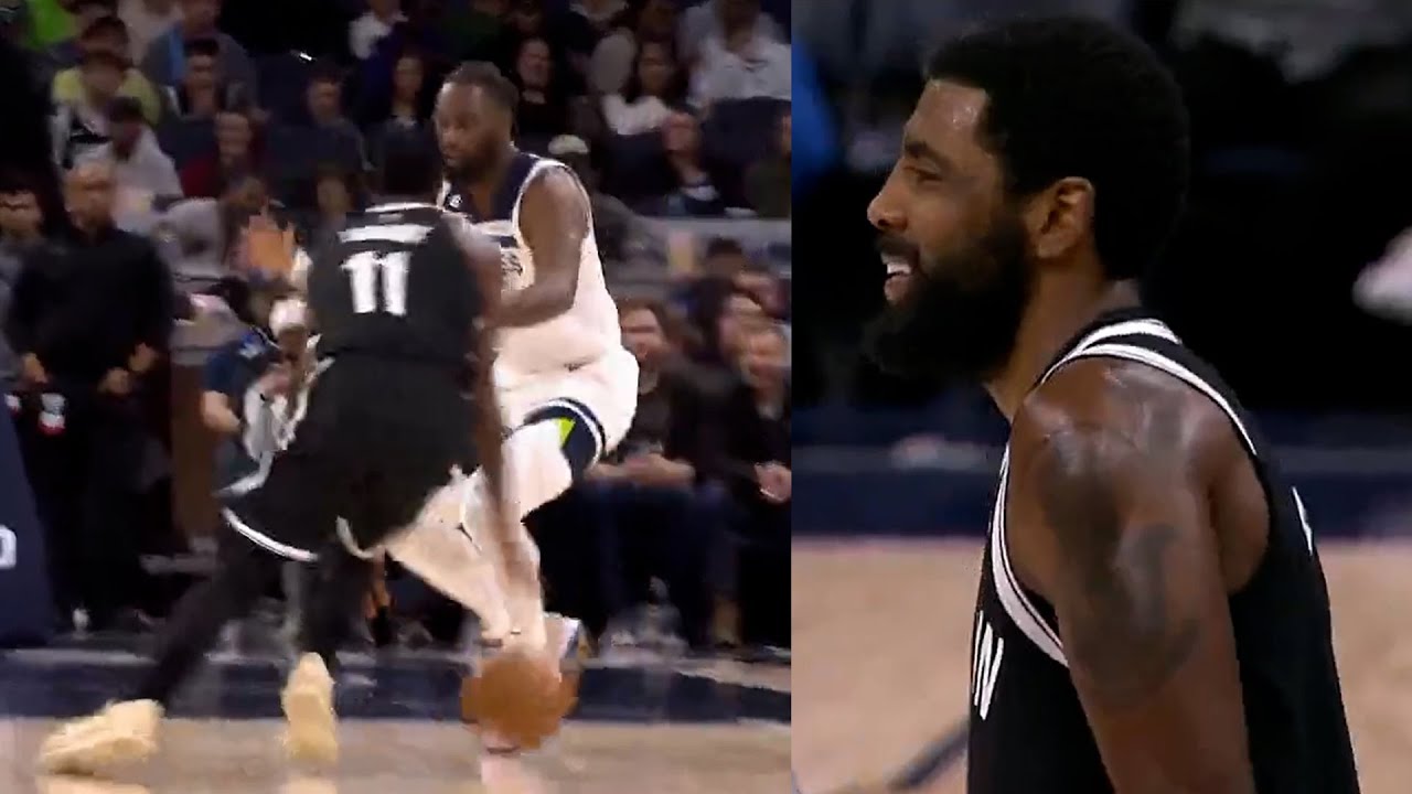 Kyrie Irving CROSSED the defender and scored through him difficult fade ...