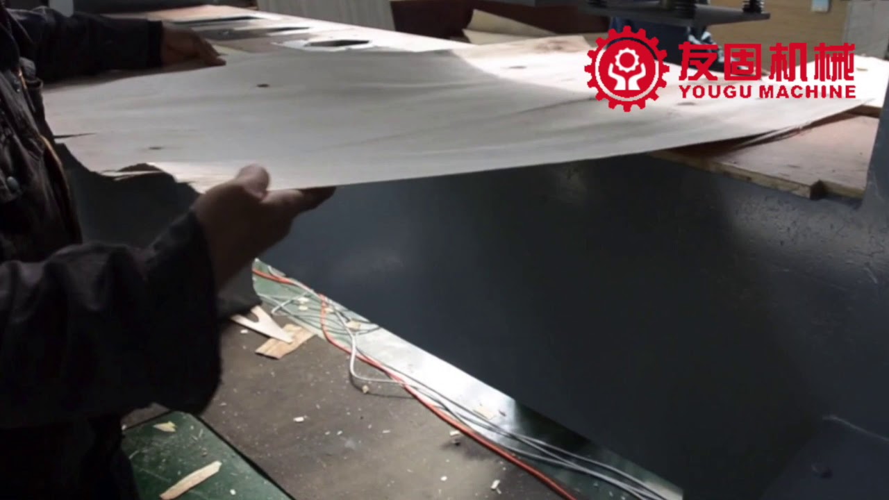plywood core veneer patching machine - YouTube