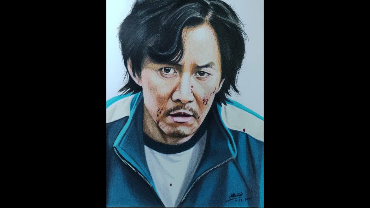 Squid Game drawing | Gi-Hun(player 456) | Raizodark - YouTube