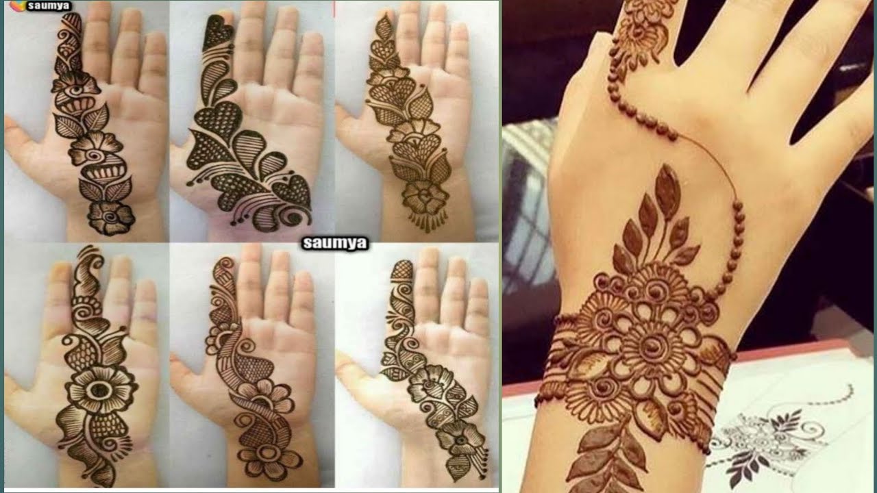 Mendhi design, easy Simple Mendhi design, - YouTube