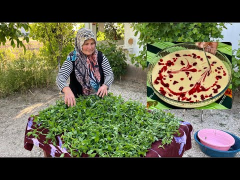 RENGİNİ BOZMADAN NANE KURUTMAK / VİŞNELİ KEK KÖY İŞLERİ 👩‍🌾