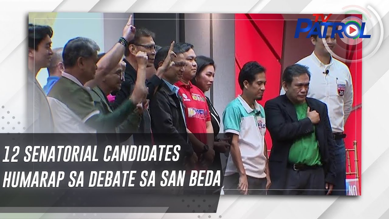 12 senatorial candidates humarap sa debate sa San Beda | TV Patrol ...