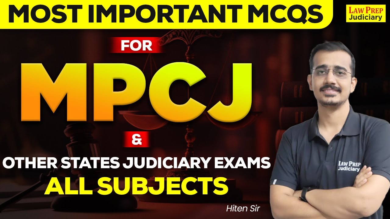 MPCJ 2023 CRASH COURSE: Key MCQs for All Subjects in MPCJ Exam and ...