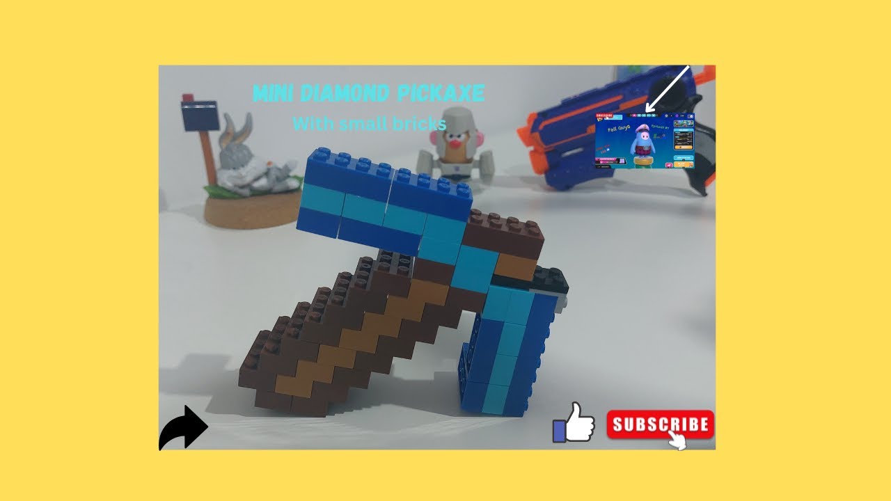 Mini Diamond Pickaxe with small bricks| Fun With PP bros - YouTube