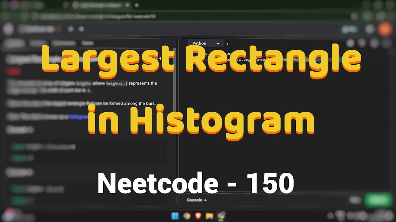 Largest Rectangle in Histogram - YouTube