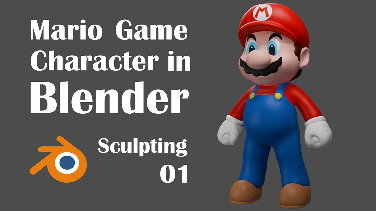 Mario Game Character in Blender: Sculpting 01 - YouTube