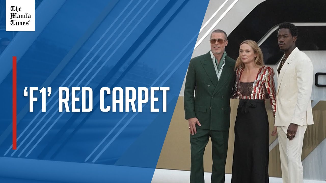 Brad Pitt leads 'F1' film team on London red carpet for the movie's ...