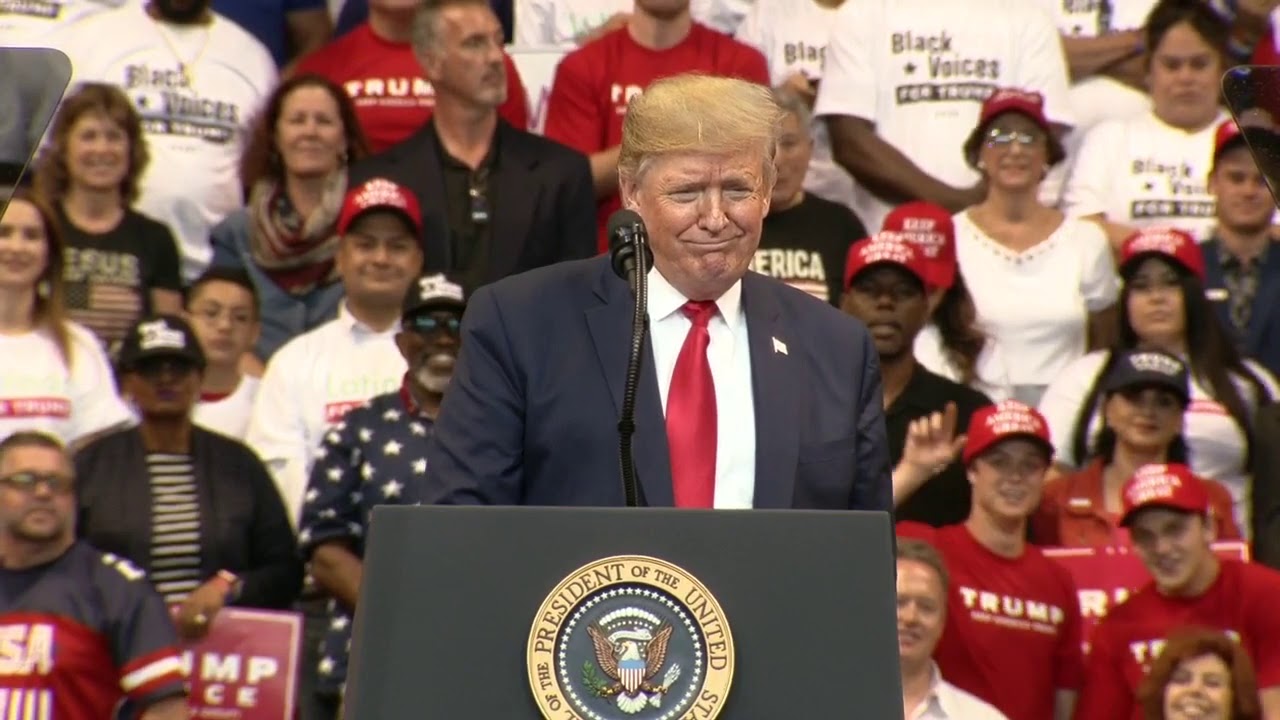 Trump Holds A Fiery 'Homecoming' Rally In Sunrise, Florida 11-26-2019 ...
