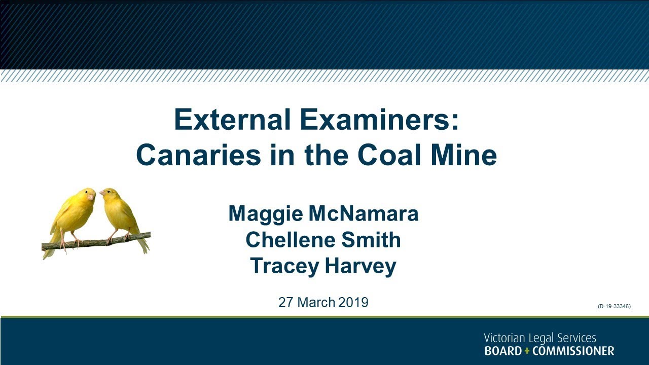 Canaries in the coal mine - External Examiners - YouTube