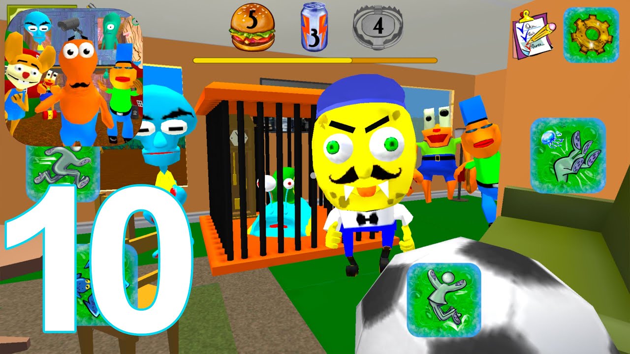 Sponge Neighbor Escape 3D Global Update Gameplay Walkthrough Part 10 ...