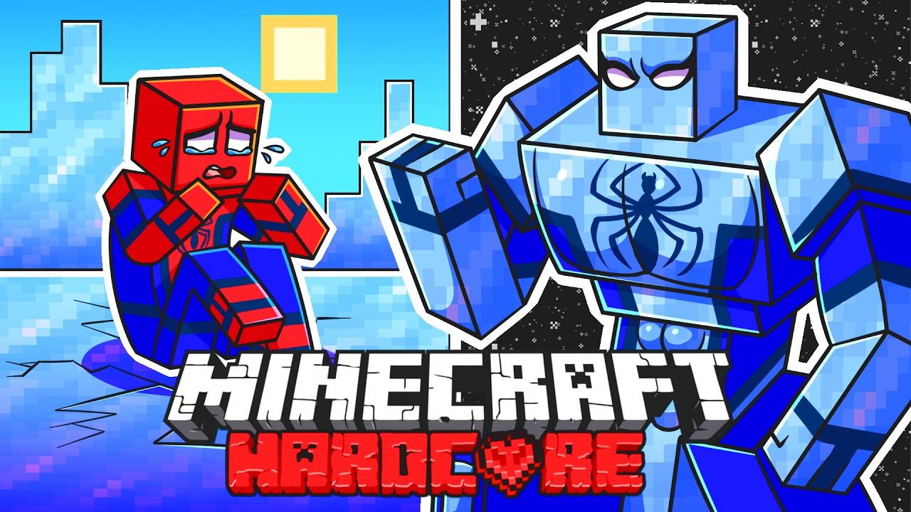 I Survived 100 DAYS as ICE SPIDERMAN in HARDCORE Minecraft! - YouTube