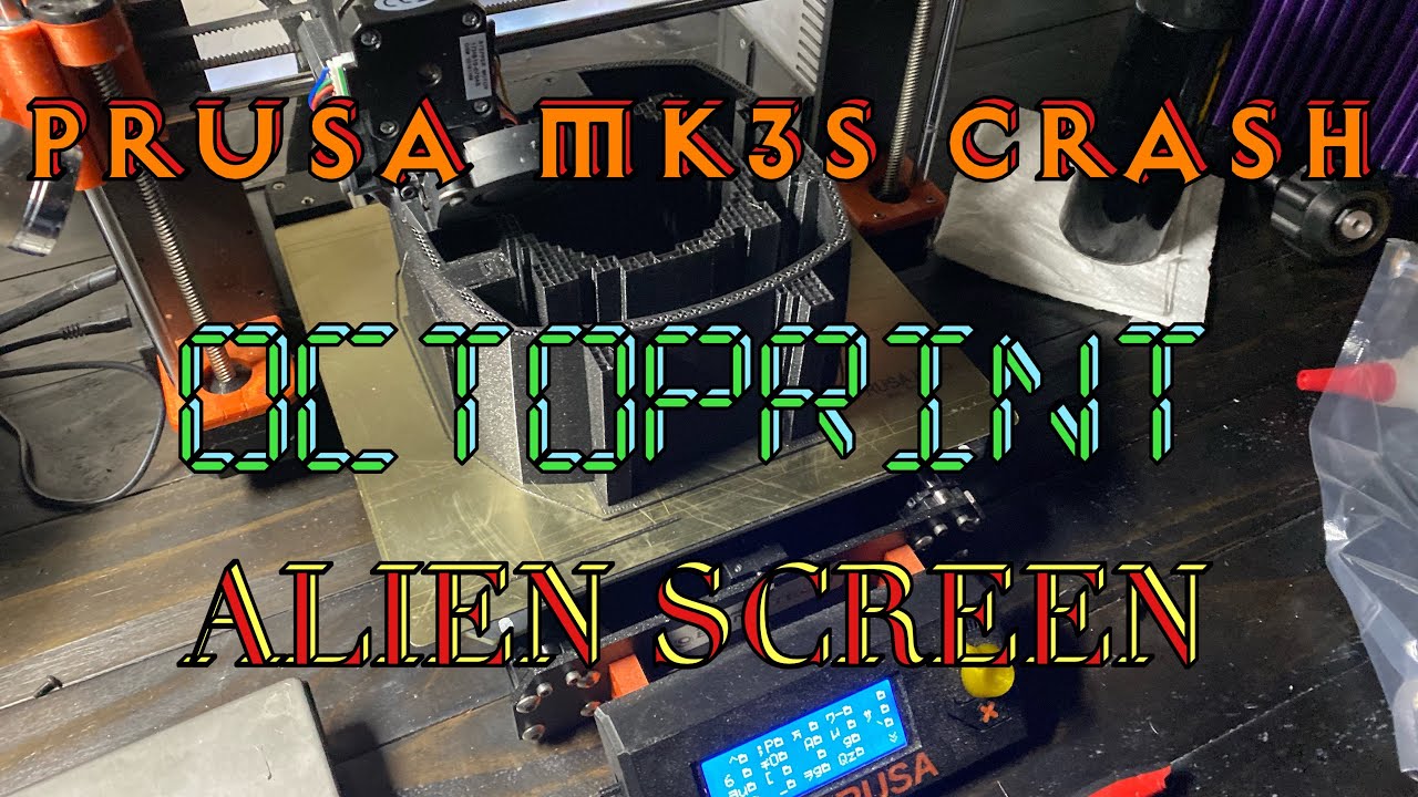 Prusa MK3s Octoprint Garbled screen - YouTube