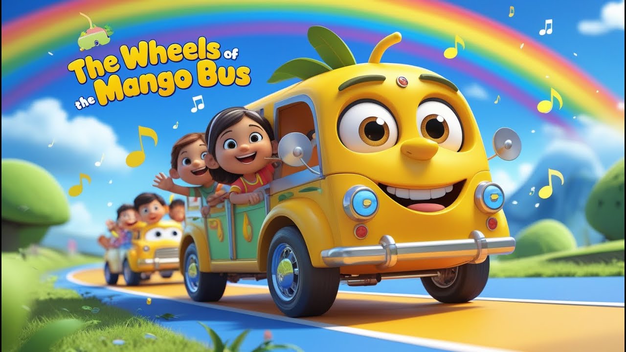 The Wheels of the Mango Bus | Fun Nursery Rhyme for Kids | Learn with ...