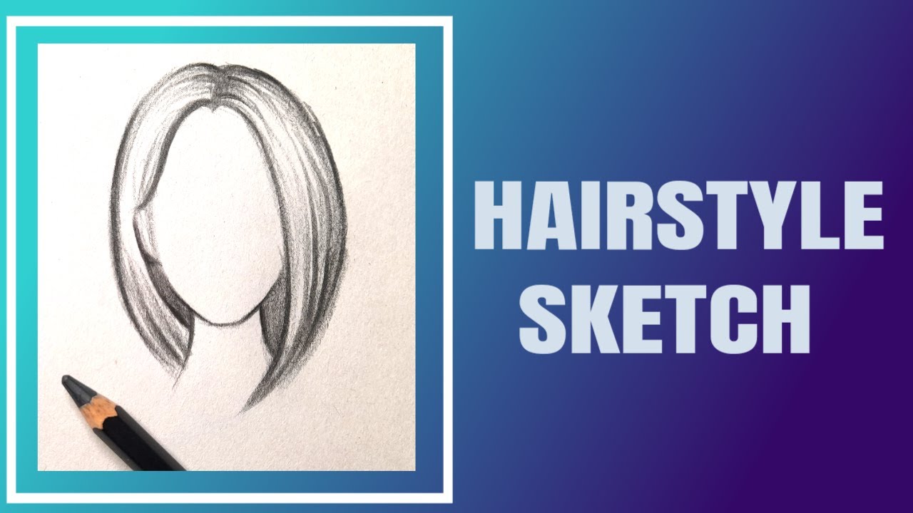 How to draw a girl beautiful Hairstyle easy | Drawing cute hair ...