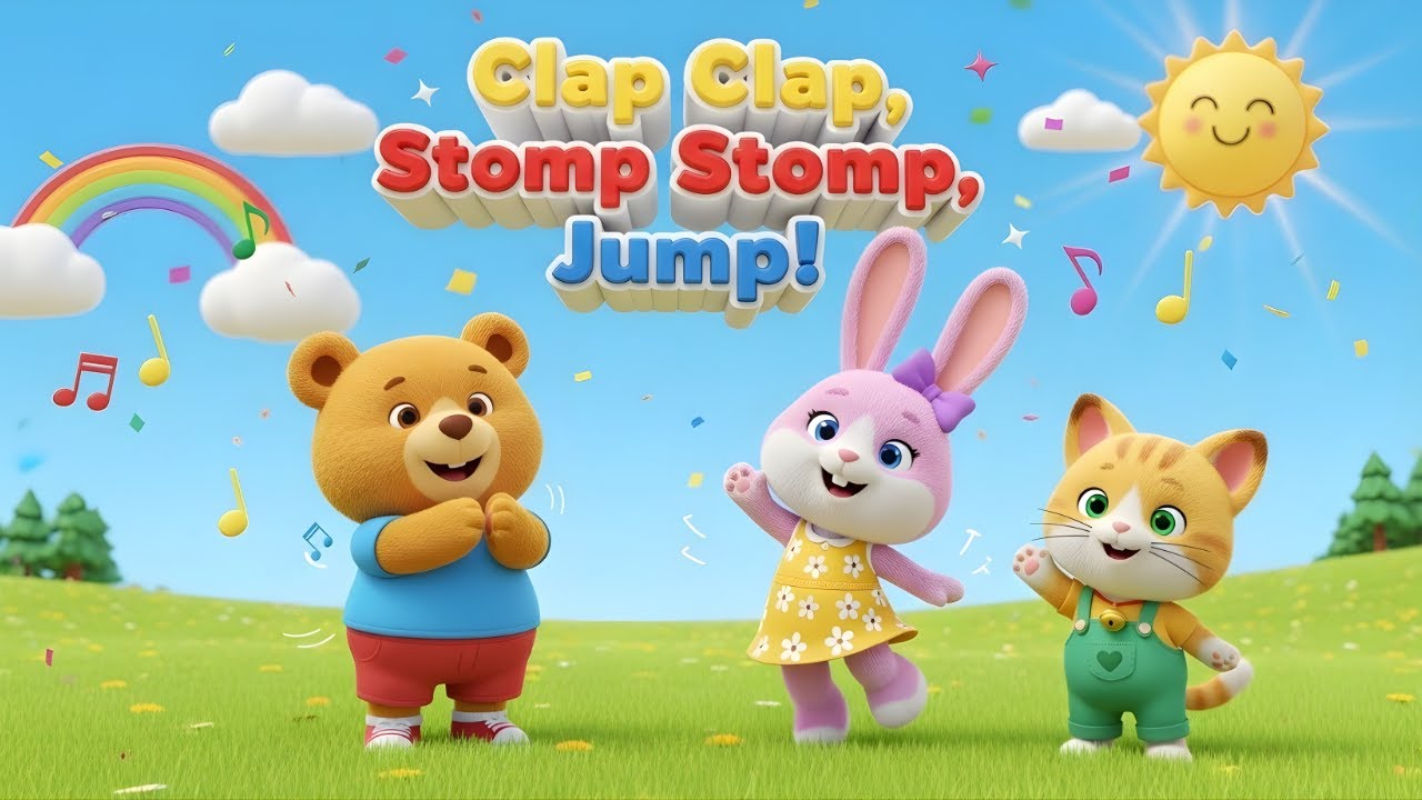 Clap Clap Stomp Stomp Jump! | Bebebop Kids Song & Dance for Toddlers ...