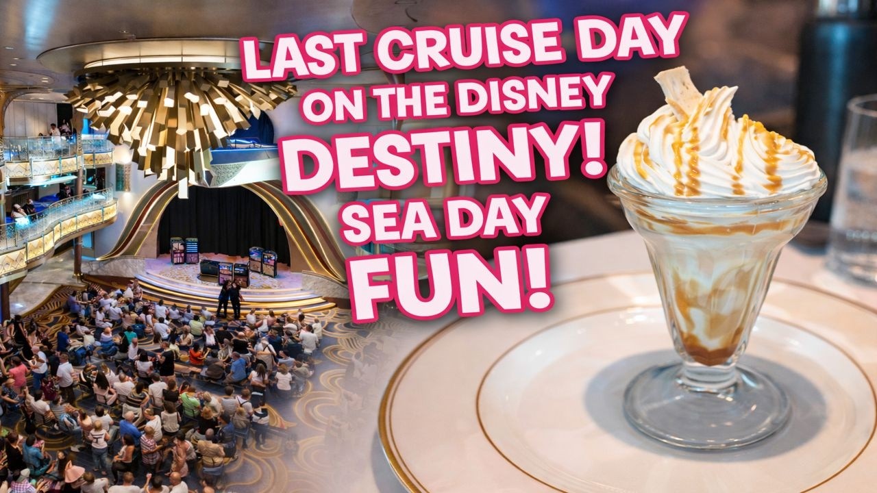 Our Last Sea Day on the Disney Destiny | Food, Fun & Saying Goodbye ...