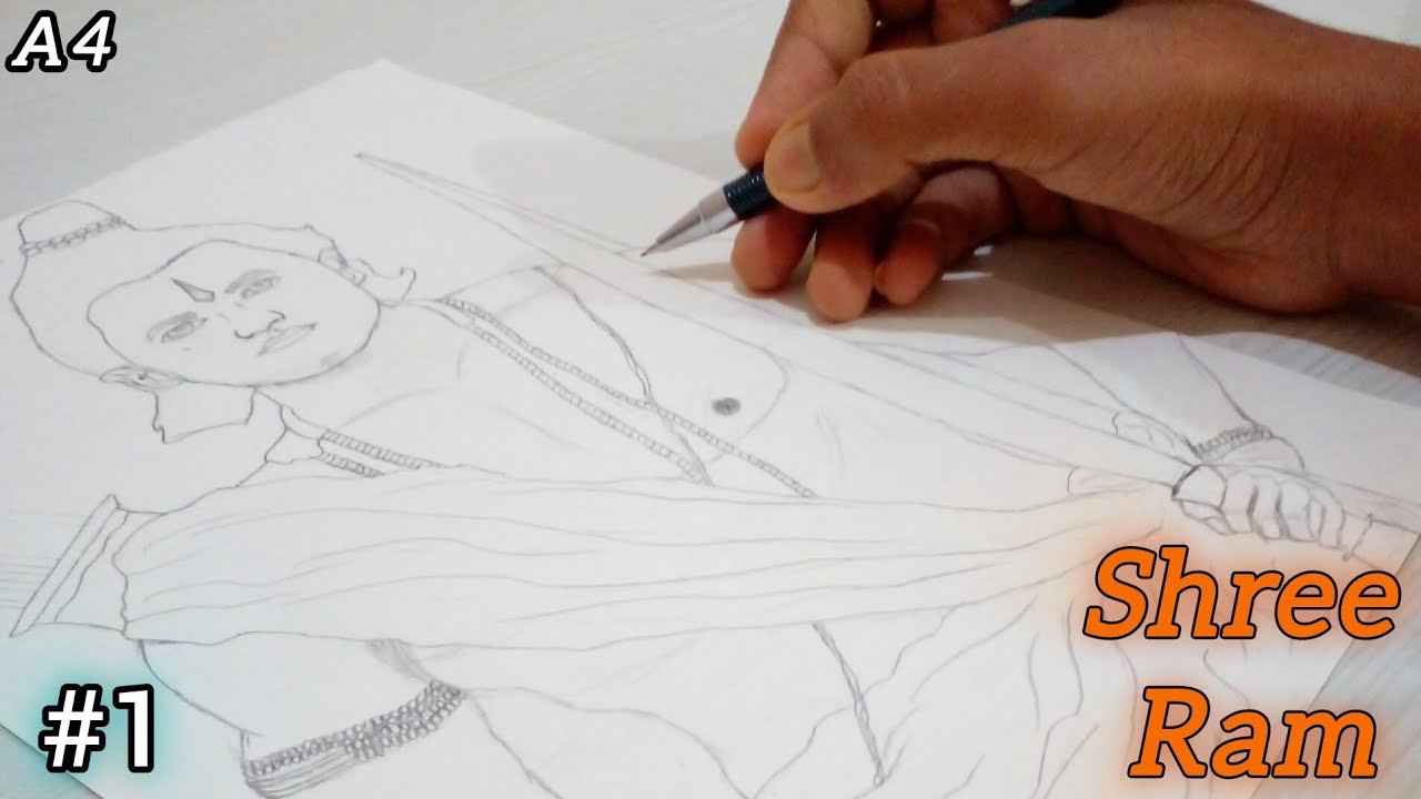 Shree Ram Outline Drawing || Part - 1 - YouTube