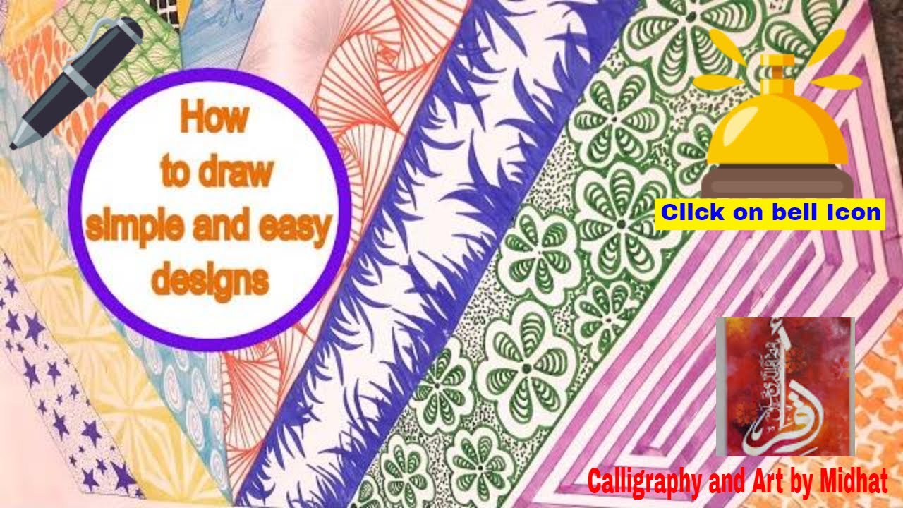 How to draw/simple and easy design with markers - YouTube