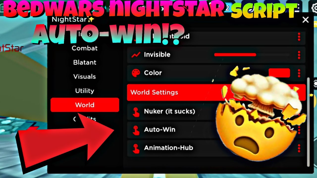 Roblox Bedwars Script | NightStar Hub | Works in Delta,Arceus,Fluxus ...