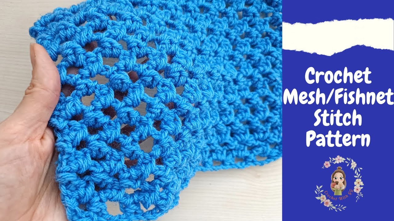 Crochet Mesh/Fishnet Stitch Pattern - YouTube