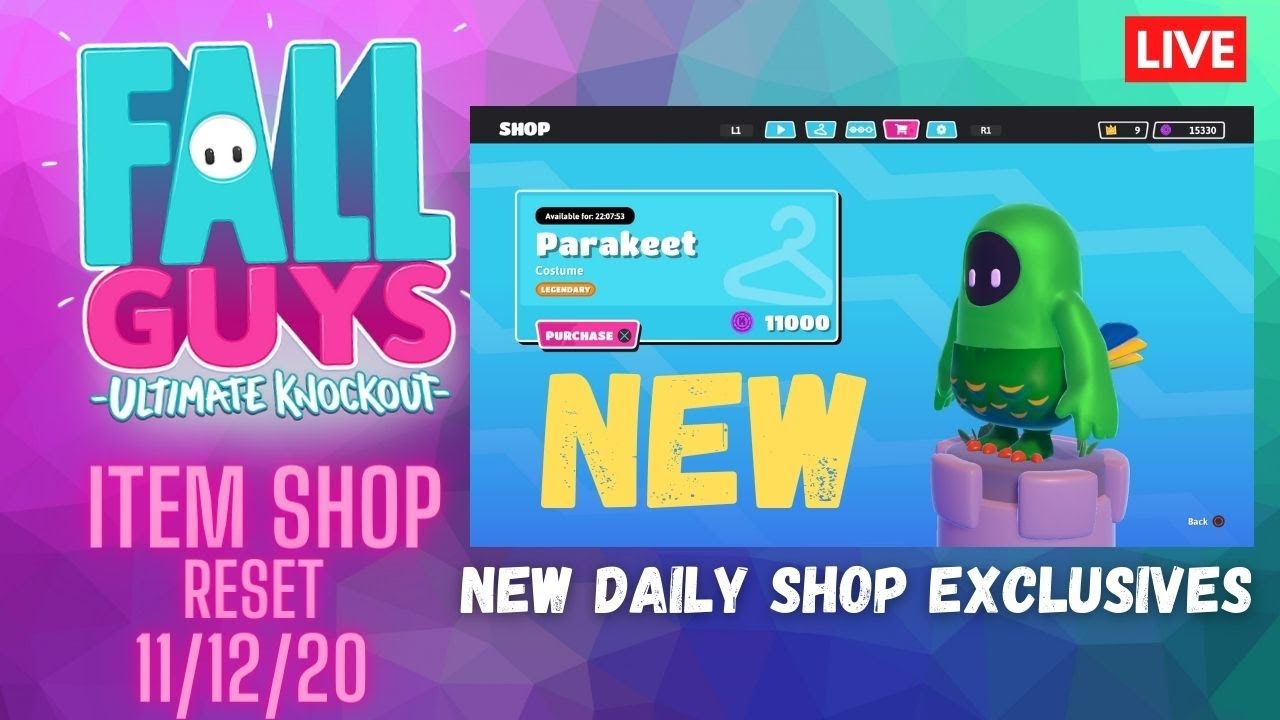 *NEW* Fall Guys Item Shop Reset for 11/12/20 - EXCLUSIVE DAILY ITEMS ...