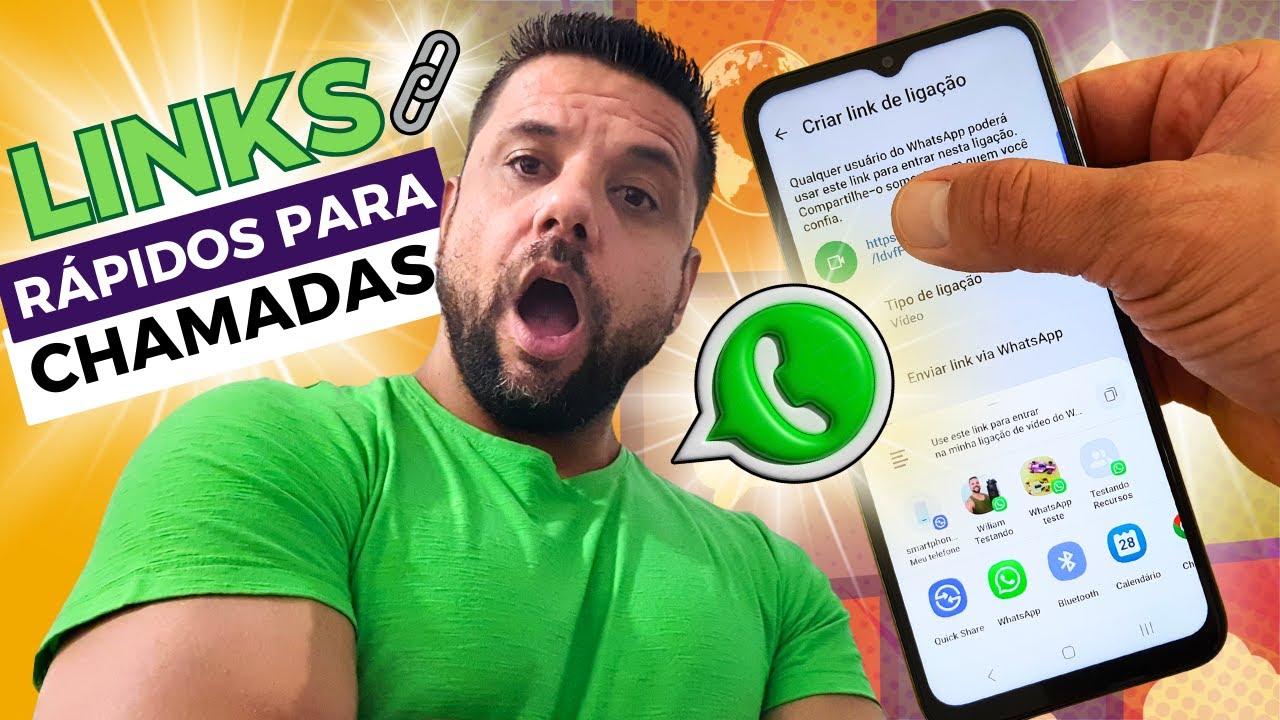 COMO ENVIAR LINKS RÁPIDOS PARA CHAMADAS DE VOZ E DE VÍDEO NO WHATSAPP DO ANDROID - YouTube