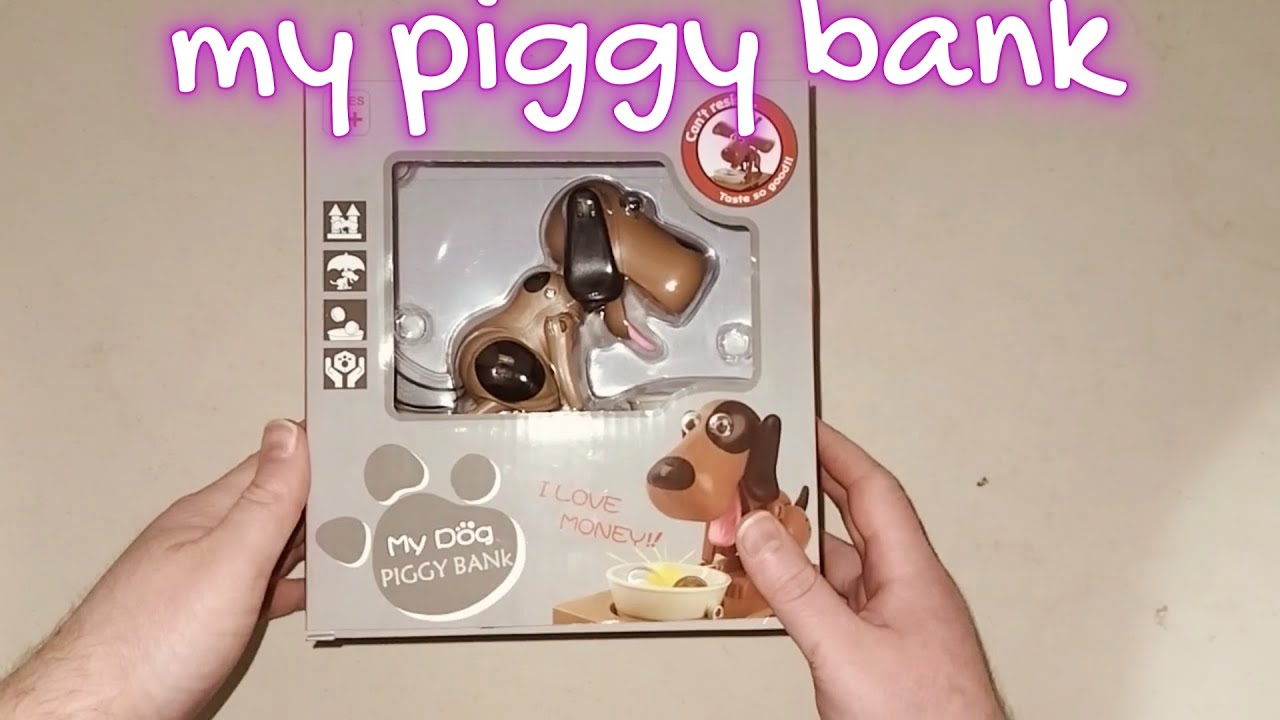 opening my dog piggy bank - YouTube