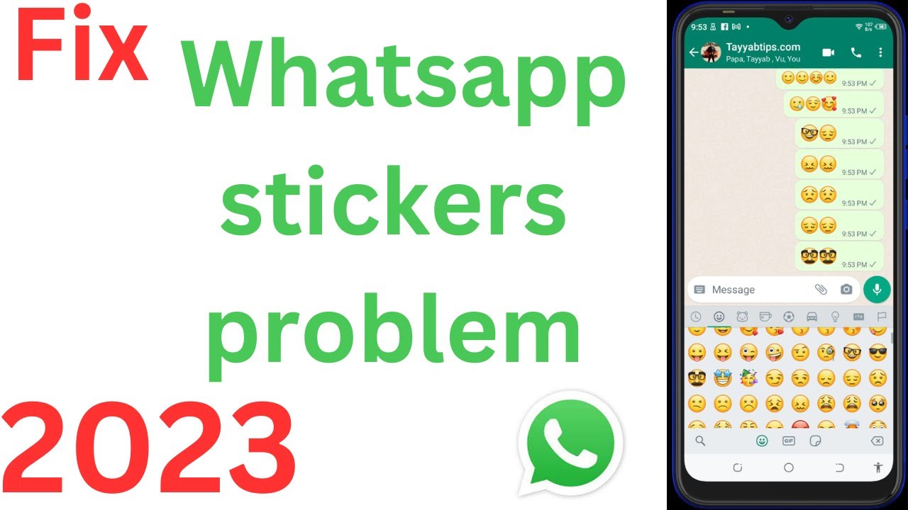 How to Fix Whatsapp stickers not working problem 2023 | Whatsapp ...
