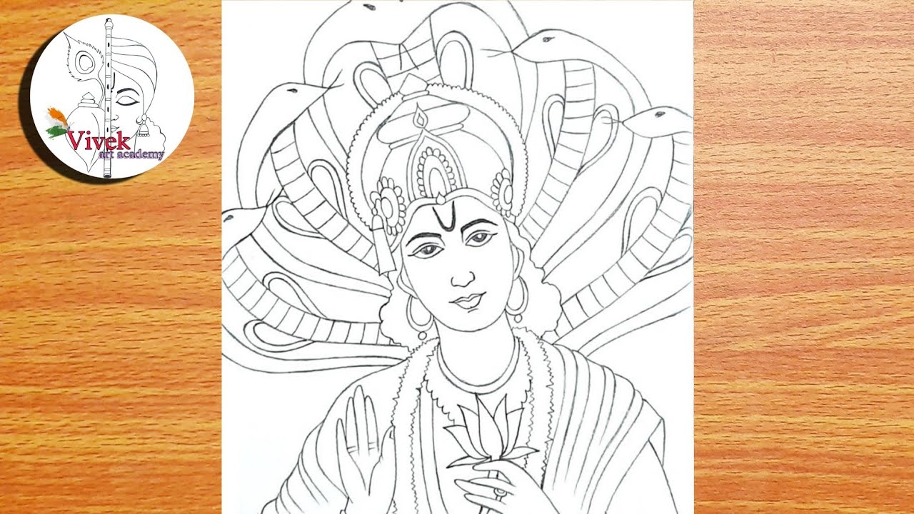 Vishnu Drawing Easy For Kids