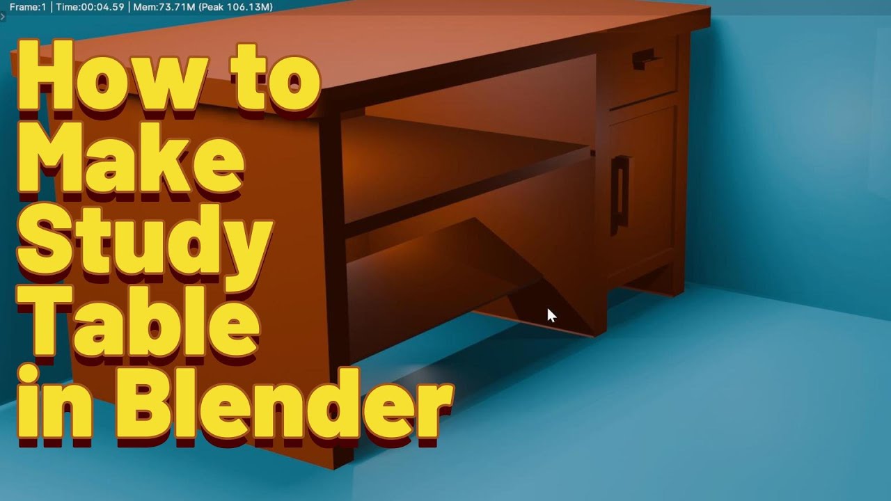 how to make study table in blender | blender tutorial in hindi # ...