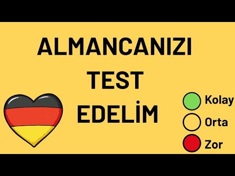 ALMANCA SEVİYE TESTİ !!!  A1/B1/C1 ???