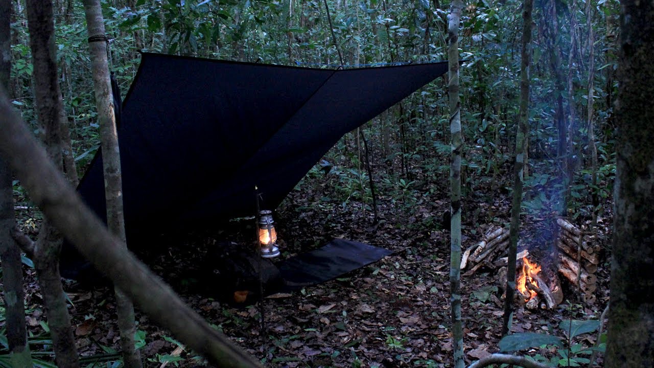 Solo Bushcraft Overnight | Camping di Hutan yang Begitu Indah - YouTube
