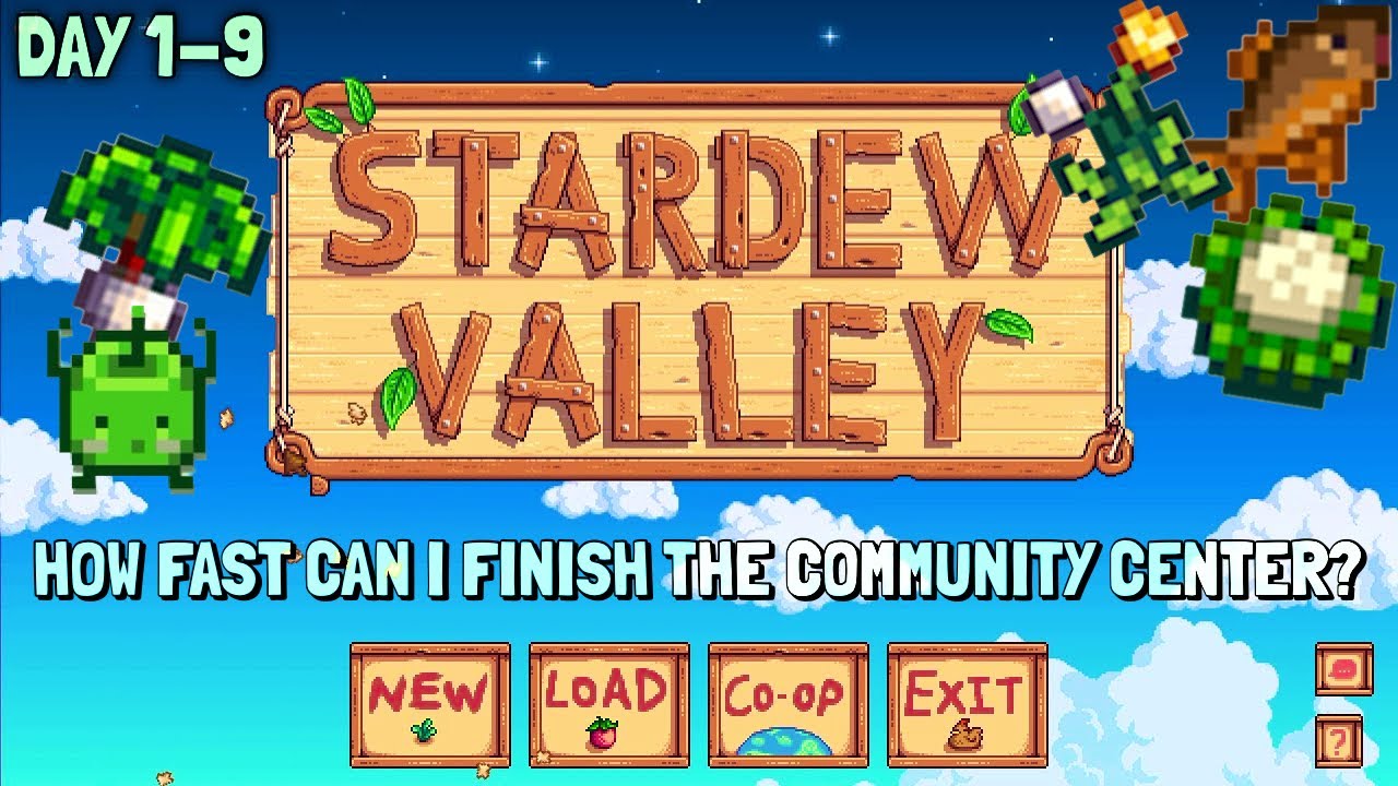Finishing the Community Center as fast as I can in Stardew Valley ...