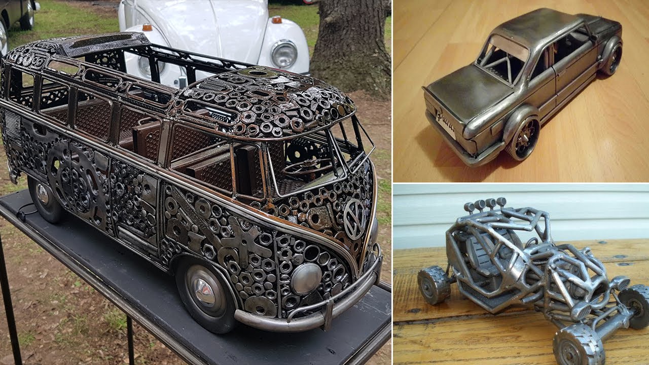 Ideas || Arte en metales AUTOS, arte con chatarra, escultura material ...