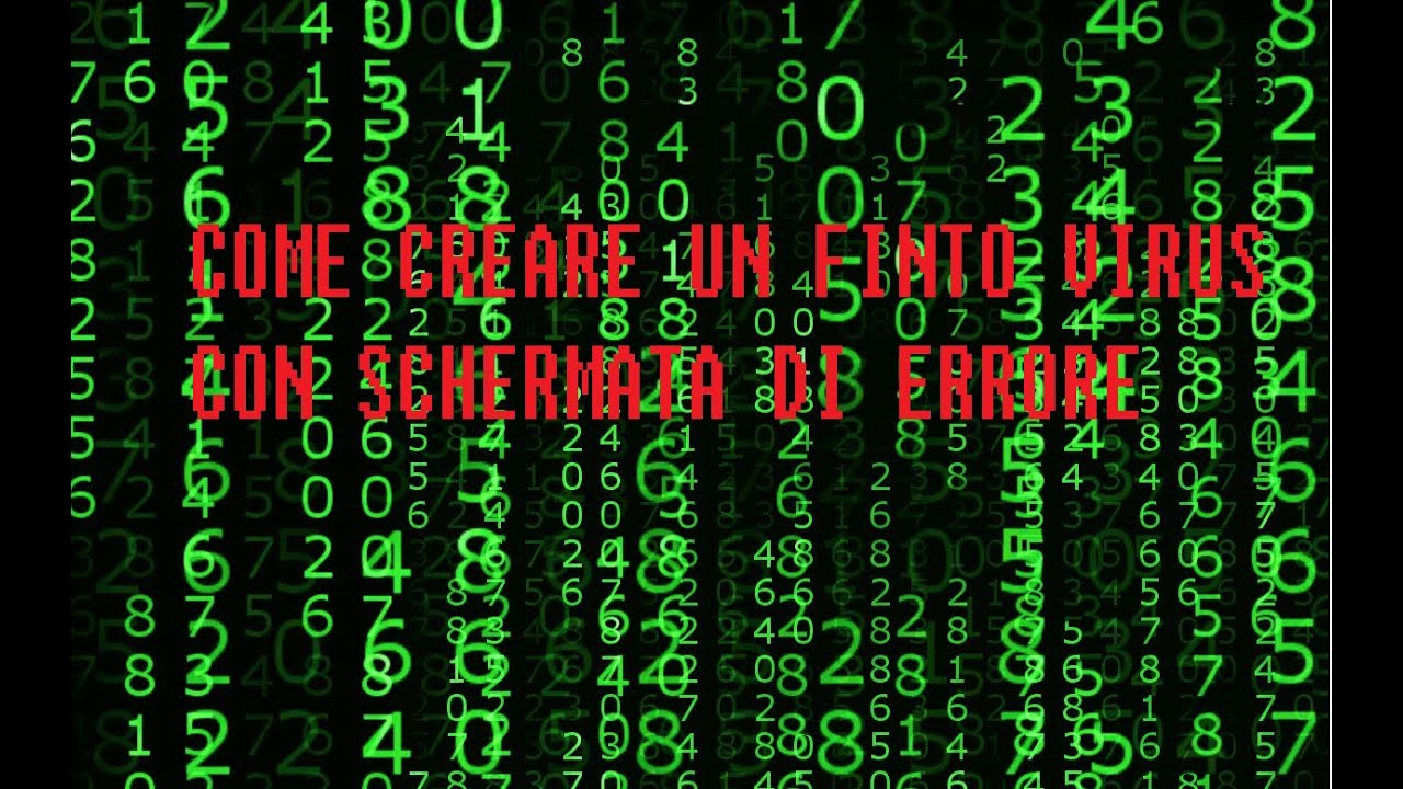 TUTORIAL: come creare un finto virus messaggio di ERRORE - YouTube