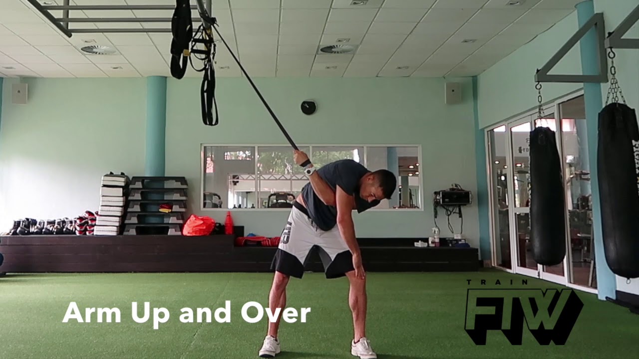 Band Distraction (shoulder) + Arm Up and Over - YouTube