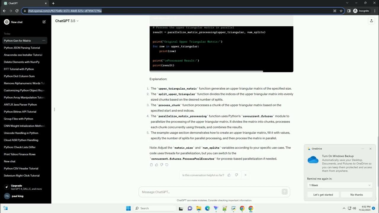 Python generator to evenly split for parallelizing iteration over an upper triangular matrix ...