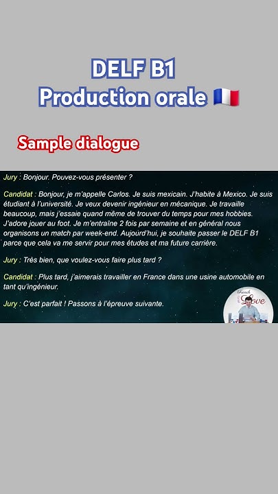 DELF B1 Production orale: Simulation examen | DELF B1 French Speaking ...