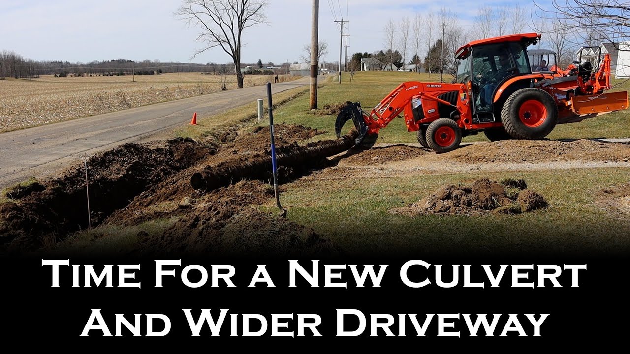 Culvert Replacement And Driveway Widening - Part 1 - #55 - YouTube