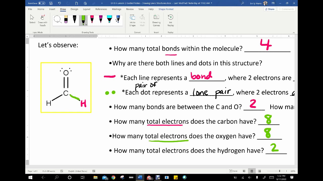 Drawing Basic Lewis Structures - YouTube