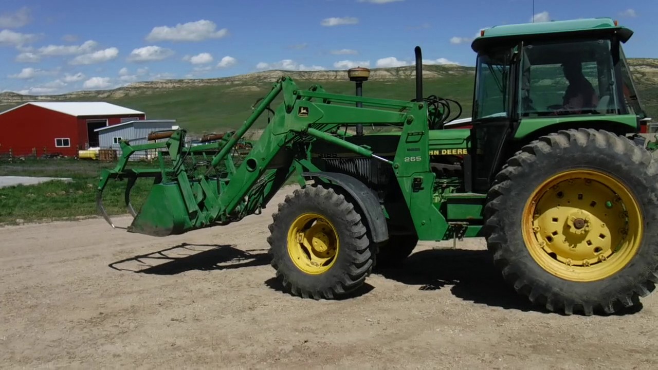 1991 JD 3155 Tractor w/ JD 265 Loader - YouTube