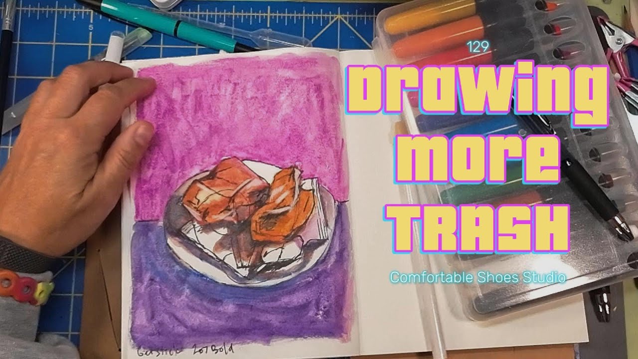 Draw Trash! Sketching from Life Mixed Media Sticks and Pen- Art Making ...