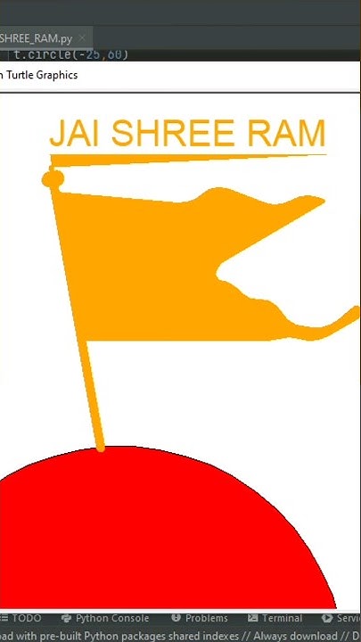 Jai Shree Ram 🚩| Using Python Turtle 🐢 | @cyberwarriorsap #ramnavami - YouTube