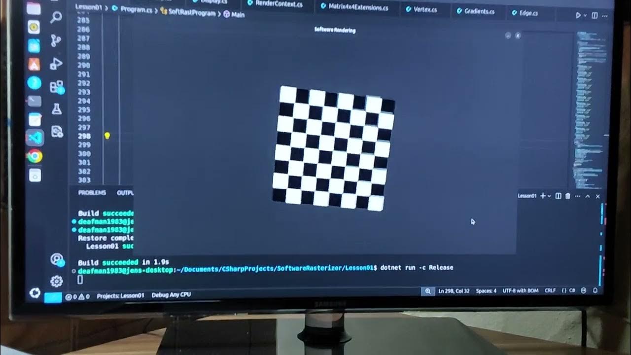 3D Cube, #Software #Rasterization #csharp #SDL2 - YouTube