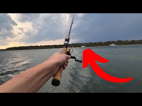 Fishing as a hail storm rolls in - YouTube