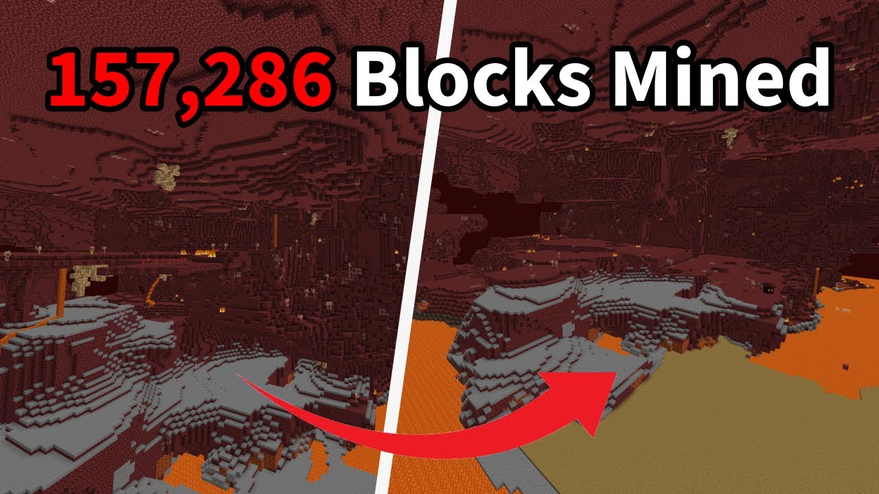 Giant Nether Terraforming Project Pt. 1 - [Minecraft Survival] - YouTube