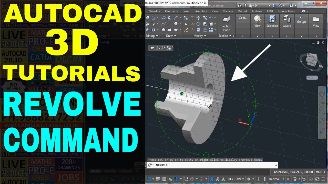 Revolve Command In Autocad 3D Tutorial AUTOCAD 3D TUTORIALS YouTube revolve-command-in-autocad-3d-tutorial-autocad-3d-tutorials-youtube